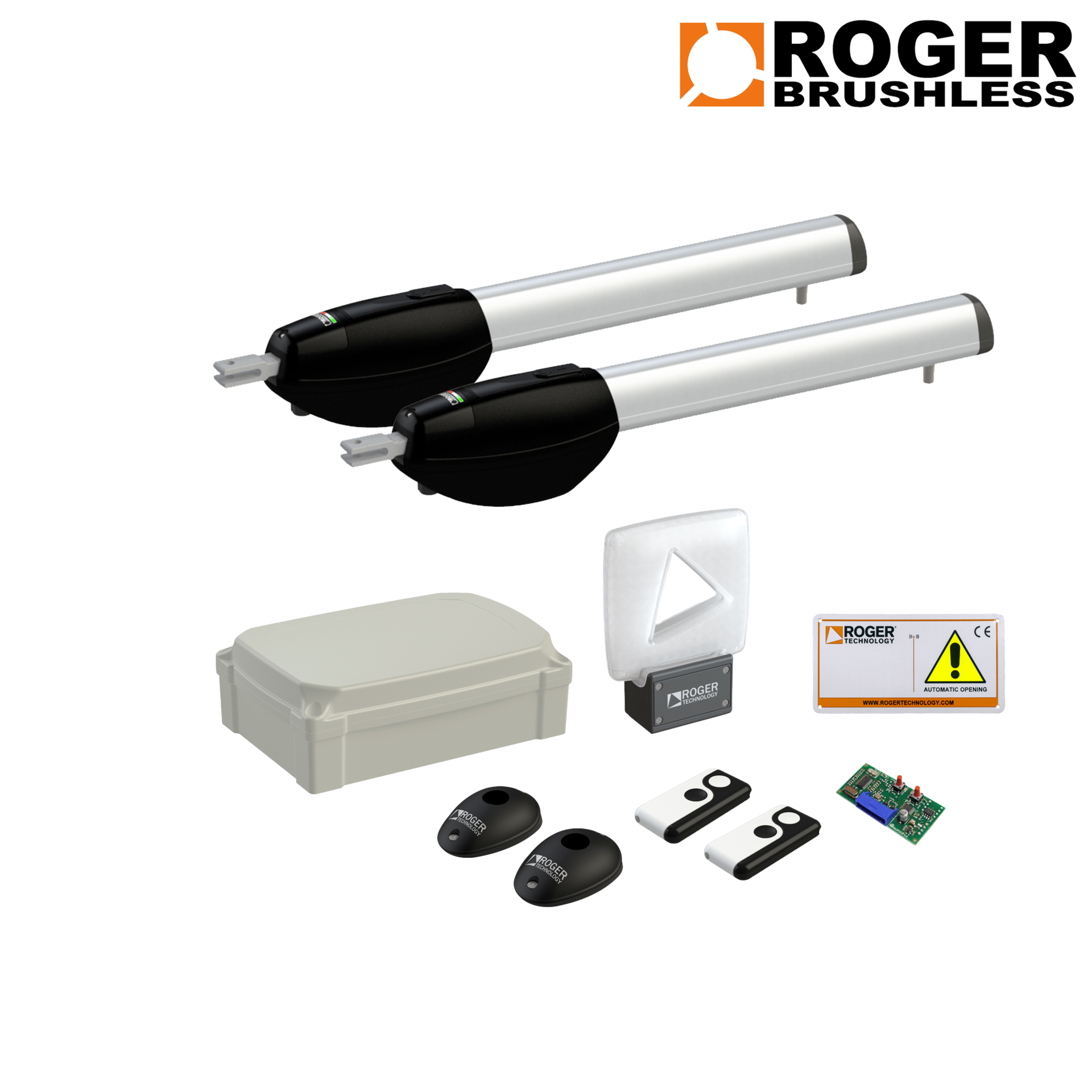 KIT BE20/210 - Roger Brushless pohony krídlových brán do 2,5m jedného krídla | Epohony.sk